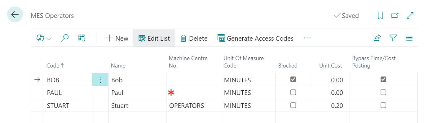 Clever Dynamics - MES Operators
